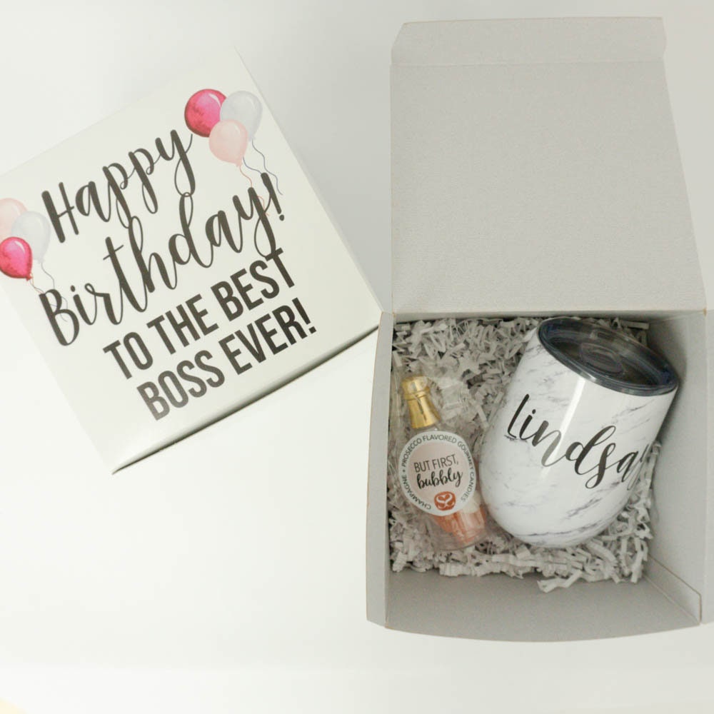 Happy Birthday to the Best Boss Ever Gift Box Boss Birthday | Etsy