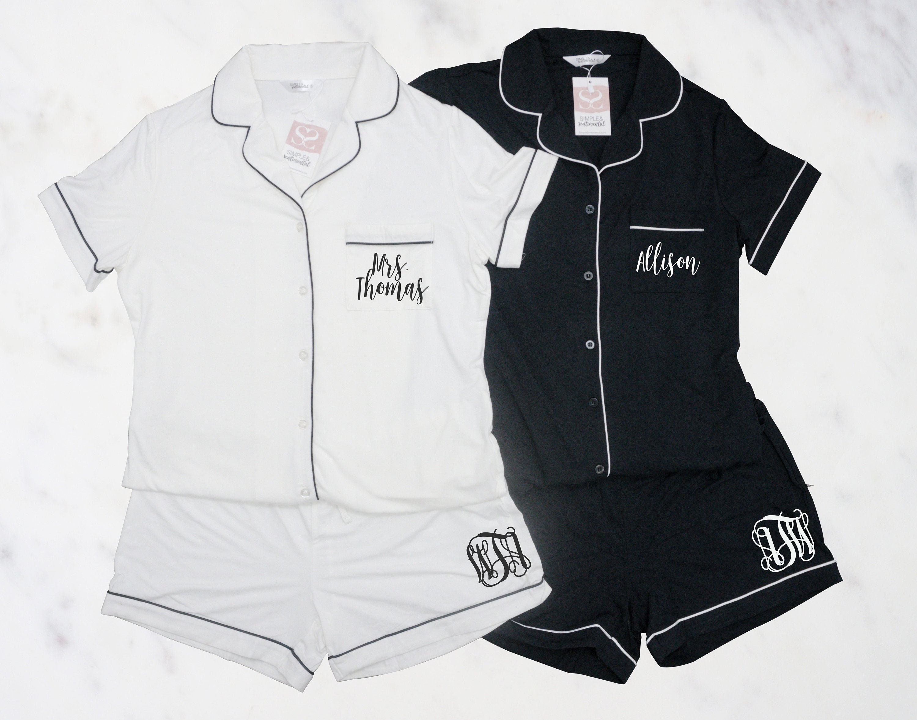 Bridal Party Pajama Set Bridesmaid Pajama Set Bridal Party Etsy