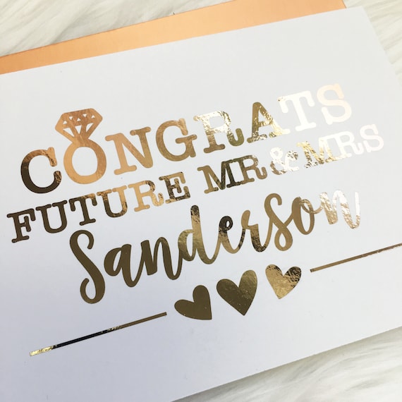 Paper Wedding Card Engagement Card Wedding Card The Future Mr and Mrs ...