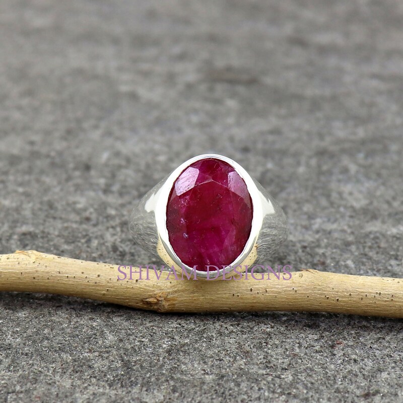 Ruby Men Ring - Etsy