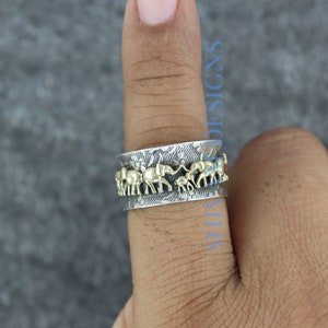 Spinner Ring, Elephant Spinner Ring, Meditation Spinner Ring, Animal ...
