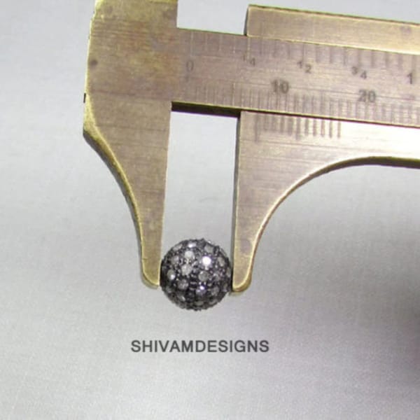 Pave Diamond Beads - Etsy