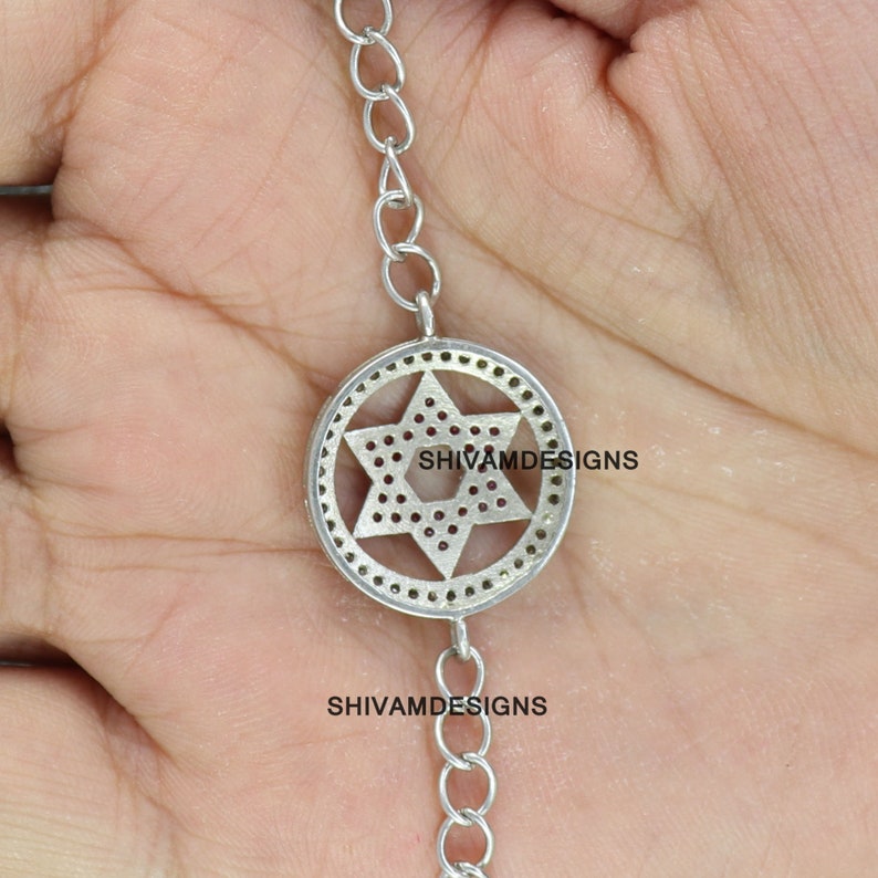 Natural Ruby Star Chain Bracelet, Vintage 925 Sterling Silver - Etsy