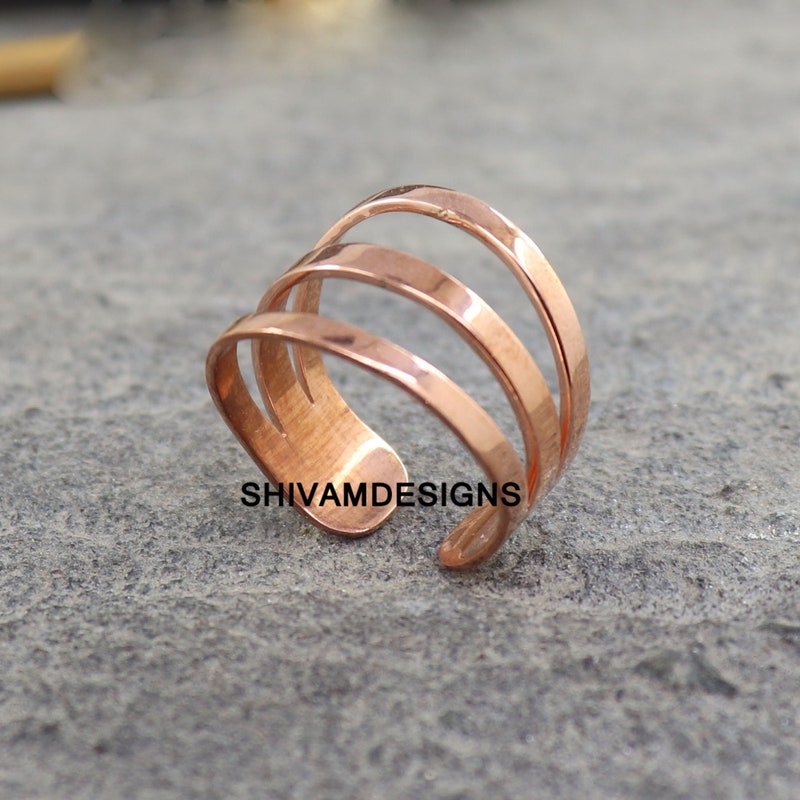 Hammered Copper Ring - Etsy