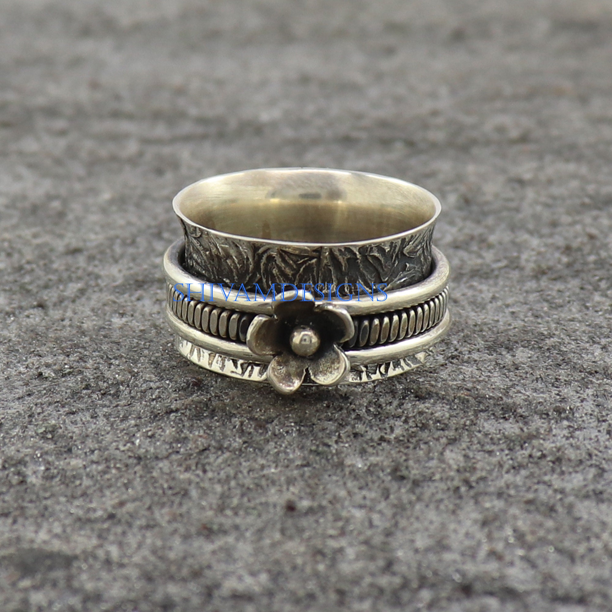 Spinner Ring 925 Sterling Silver Spinner Ring Meditation | Etsy