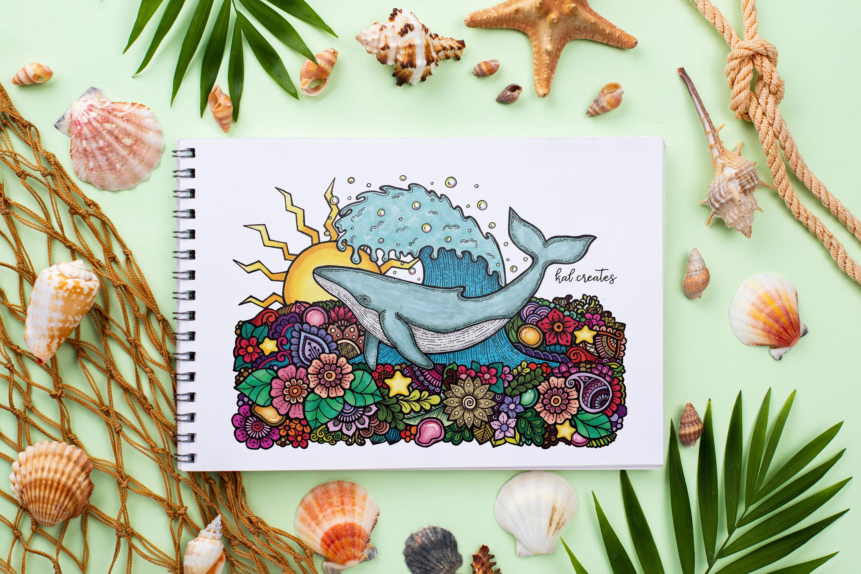 Printable Digital File Coloring Page for Adults Hand Drawn - Etsy