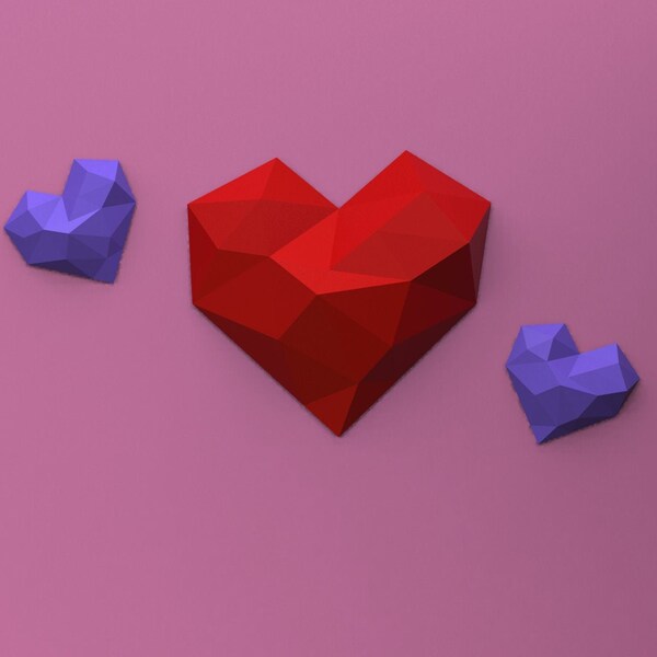 Geometric Heart - Etsy