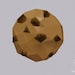 Low Poly Chocolate Chip Cookie Papercraft Template- Geometric Cookie ...