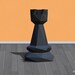Papercraft Rook Chess Piece Template- Geometric Low Poly Rook Chess ...