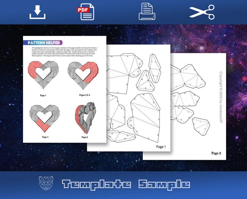 Papercraft Rook Chess Piece Template- Geometric Low Poly Rook Chess ...