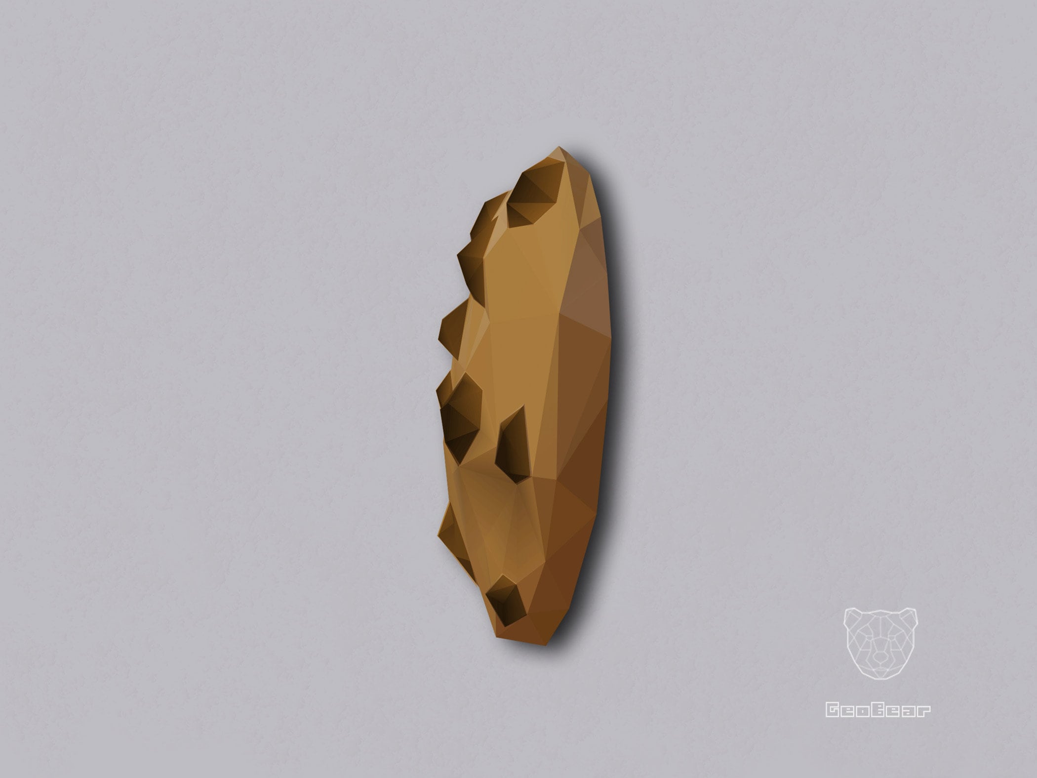 Low Poly Chocolate Chip Cookie Papercraft Template- Geometric Cookie ...