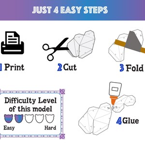 Papercraft Rook Chess Piece Template- Geometric Low Poly Rook Chess ...