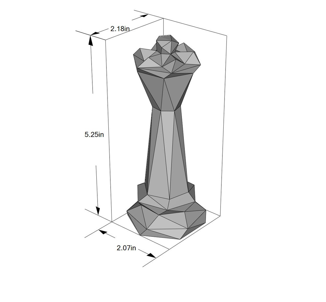Papercraft Queen Chess Piece Template Geometric Low Poly Queen Chess ...