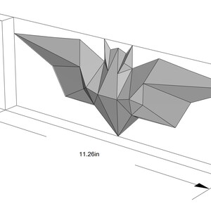 Low Poly Bat Papercraft Template Geometric Bat, Abstract Bat DIY PDF ...