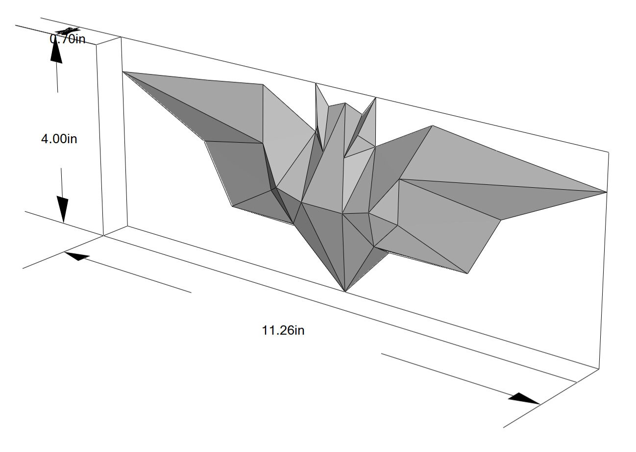 Low Poly Bat Papercraft Template Geometric Bat, Abstract Bat DIY PDF ...