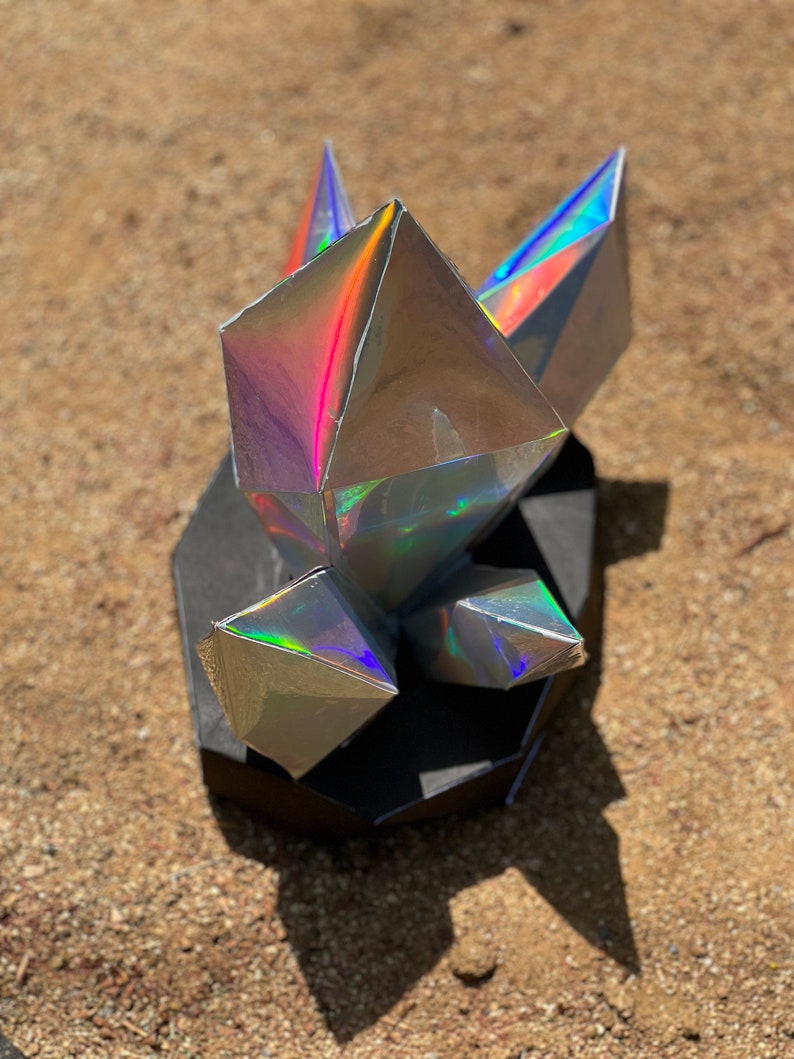 Papercraft Crystals, DIY Gemstones, Low Poly Diamond, PDF TEMPLATE ...