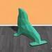Low Poly Sea Lion Papercraft Template- Geometric Seal, Abstract Seal ...