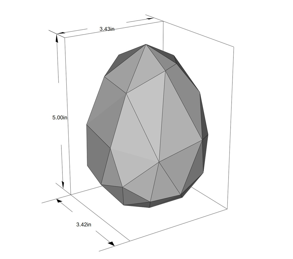 Papercraft Egg, Low Poly Geometric Eggs, Abstract Egg Sculpture - DIY ...