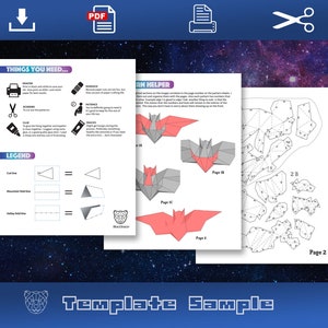 Low Poly Bat Papercraft Template Geometric Bat, Abstract Bat DIY PDF ...