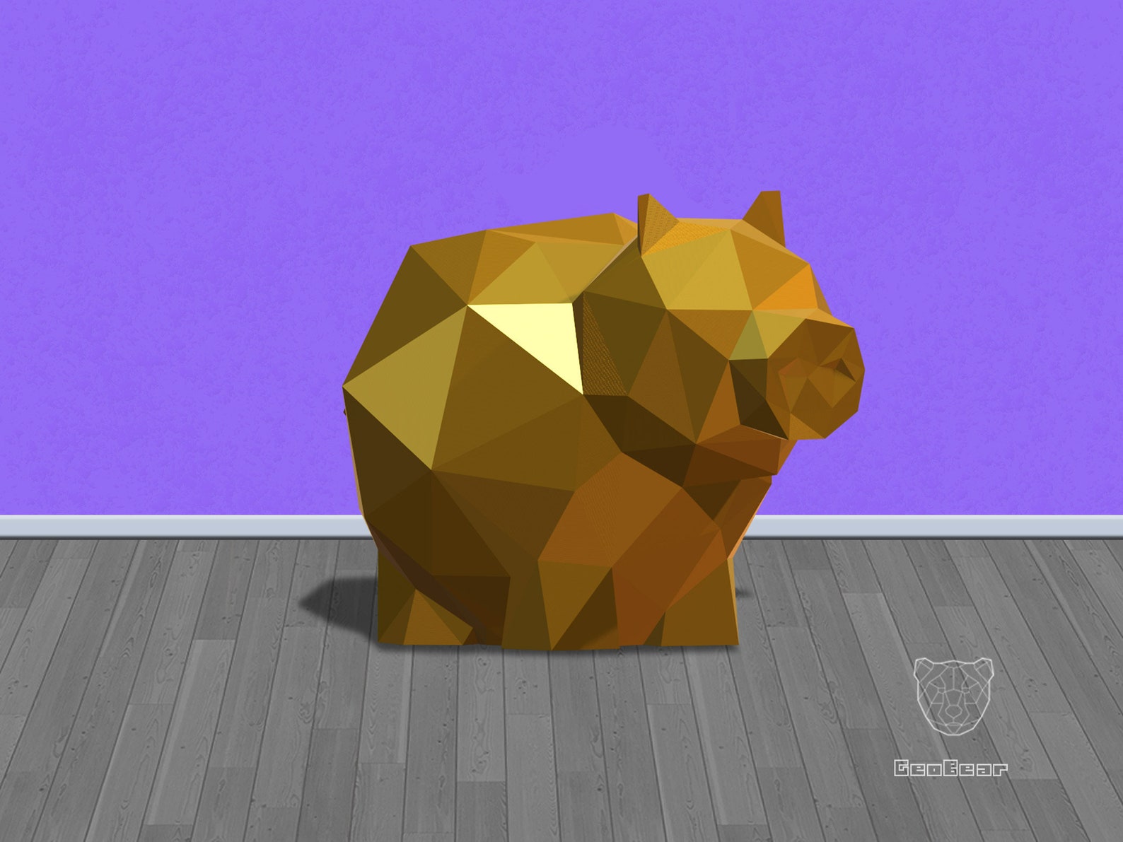Low Poly Piggy Bank Papercraft Template- Geometric Pig, Abstract Piggy ...