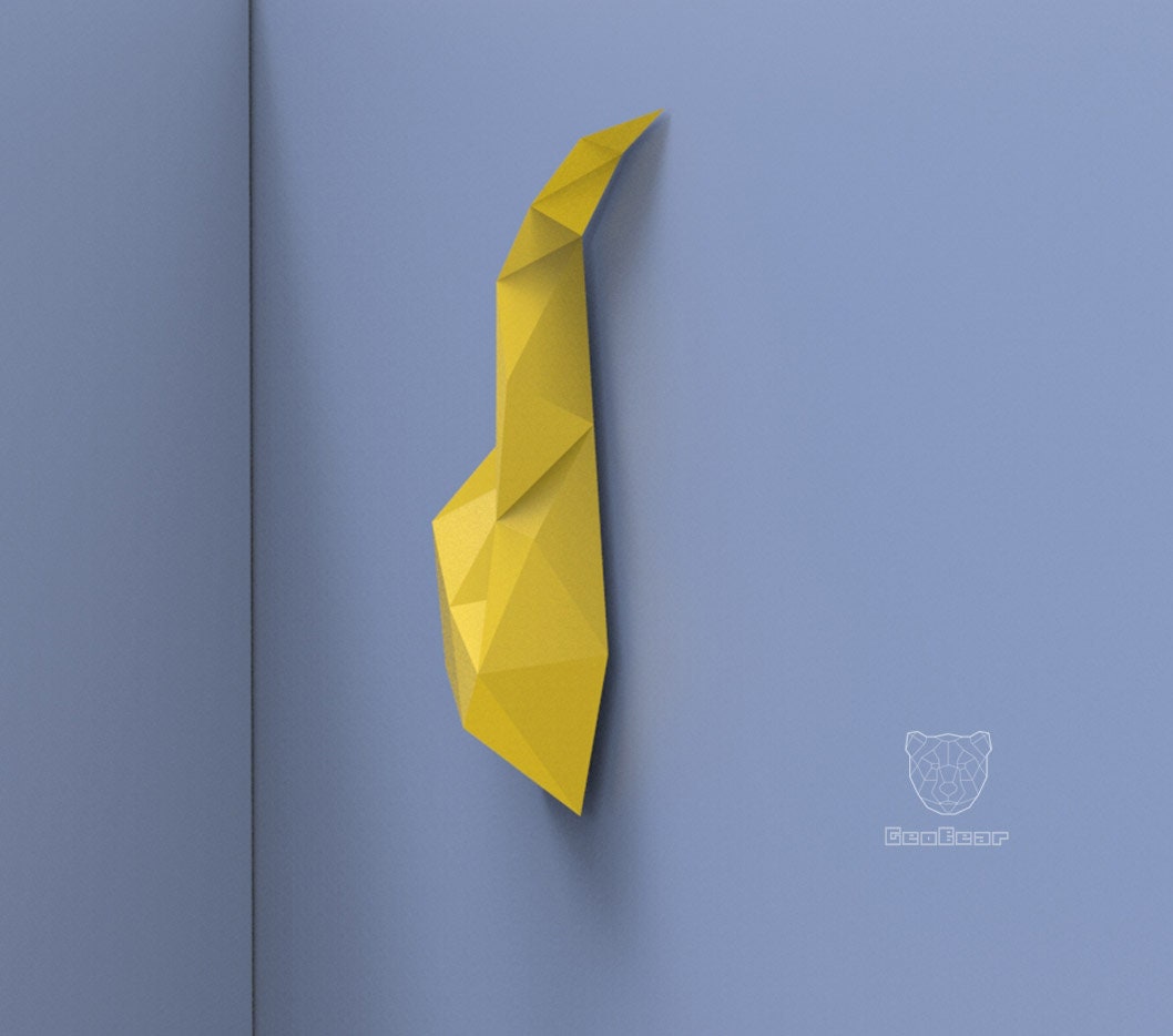Geometric Saxaphone Papercraft Low Polycat Saxaphone PDF - Etsy Israel
