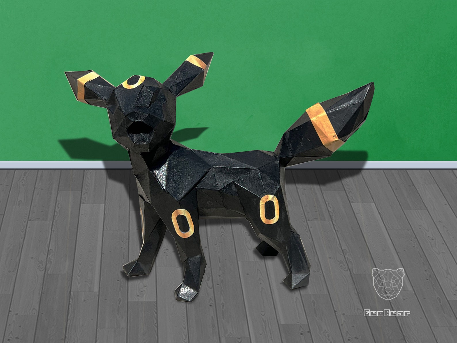 Geometric Umbreon Papercraft, Low Poly Umbreon, Papercraft Pokemon PDF ...