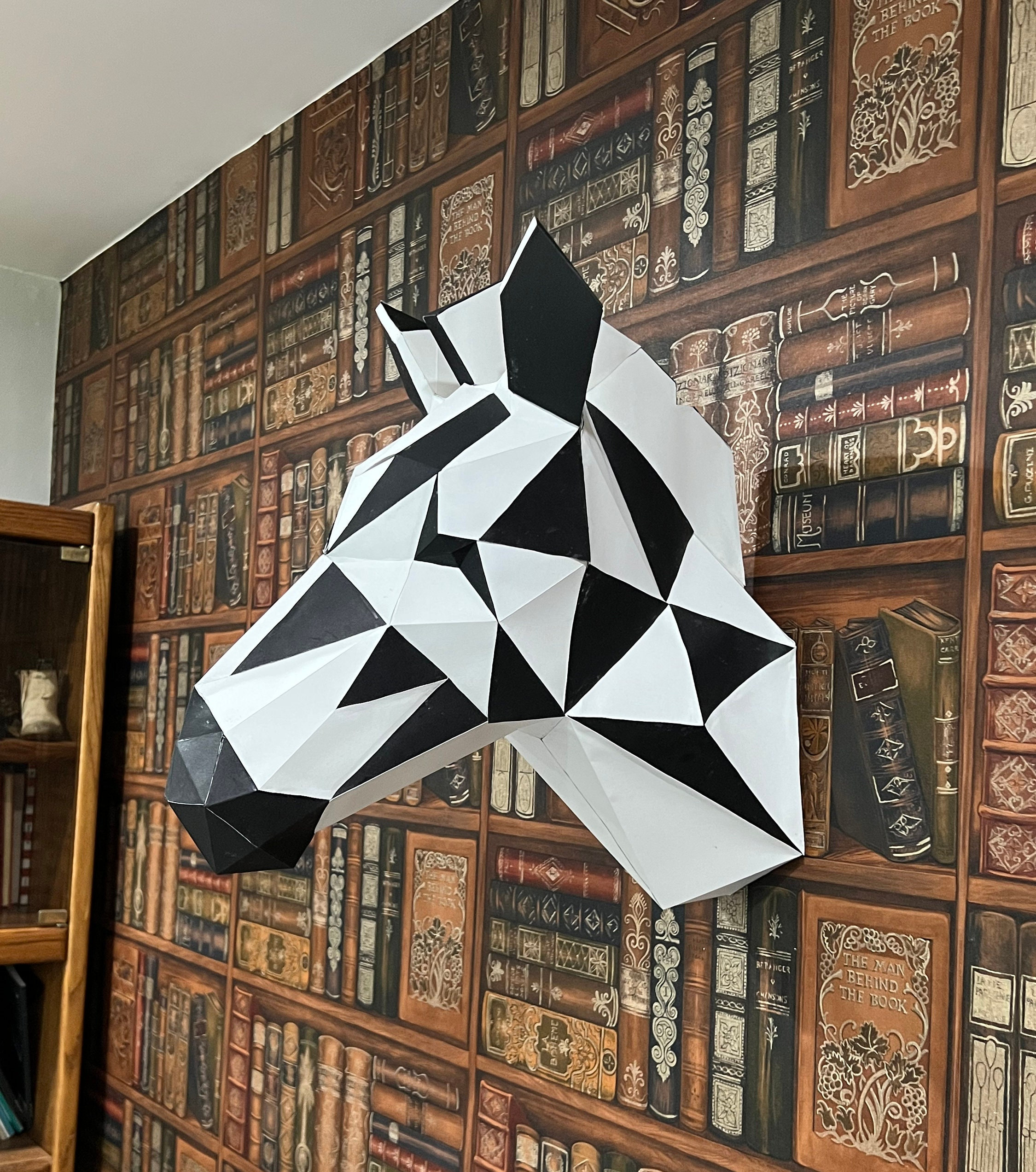 Geometric Paper Craft Zebra, 3D Low Poly Zebra, PDF TEMPLATE, Paper ...