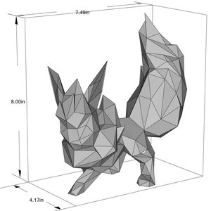 Low Poly Flareon Papercraft Template- Geometric Pokemon, Abstract ...