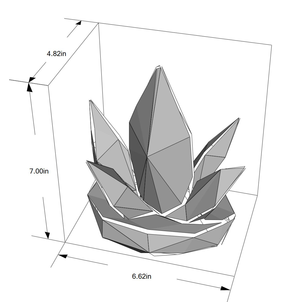 Papercraft Crystals DIY Gemstones Low Poly Diamond PDF - Etsy