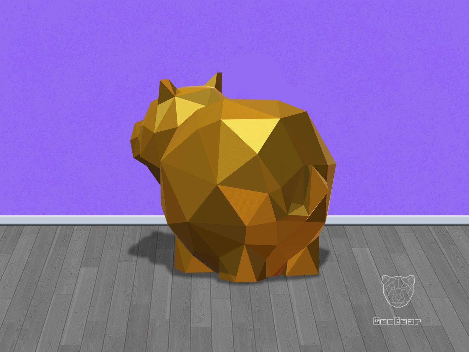 Low Poly Piggy Bank Papercraft Template- Geometric Pig, Abstract Piggy ...