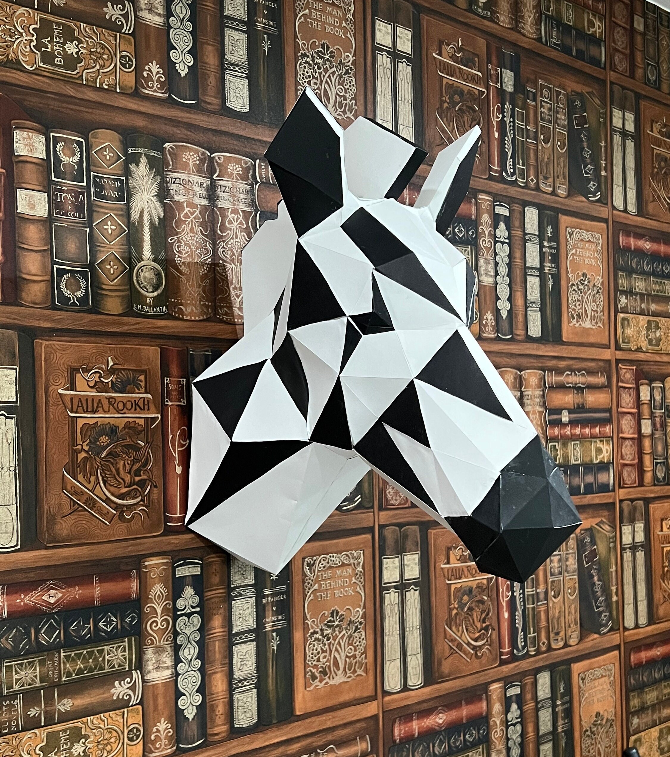 Geometric Paper Craft Zebra, 3D Low Poly Zebra, PDF TEMPLATE, Paper ...