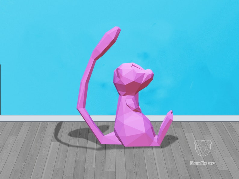 Geometric Mew Papercraft Low Poly Mew 3D Mew Pokemon PDF - Etsy España