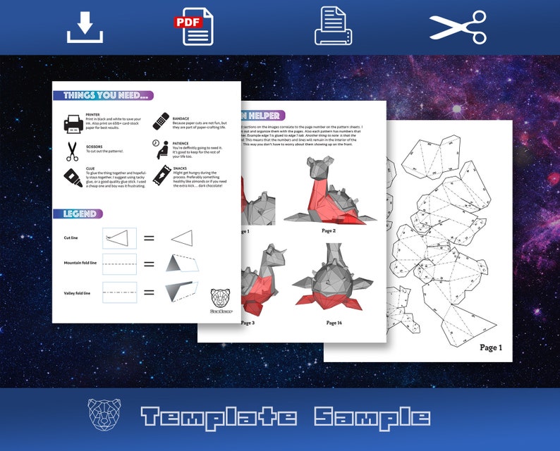 Low Poly Pokemon Lapras Papercraft Template- Geometric Lapras, Abstract ...