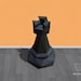 Papercraft Rook Chess Piece Template- Geometric Low Poly Rook Chess ...