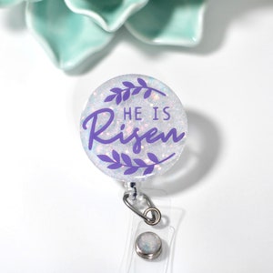 Easter Badge Reel - He is Risen Badge Reel - - Christian Badge Reel ...