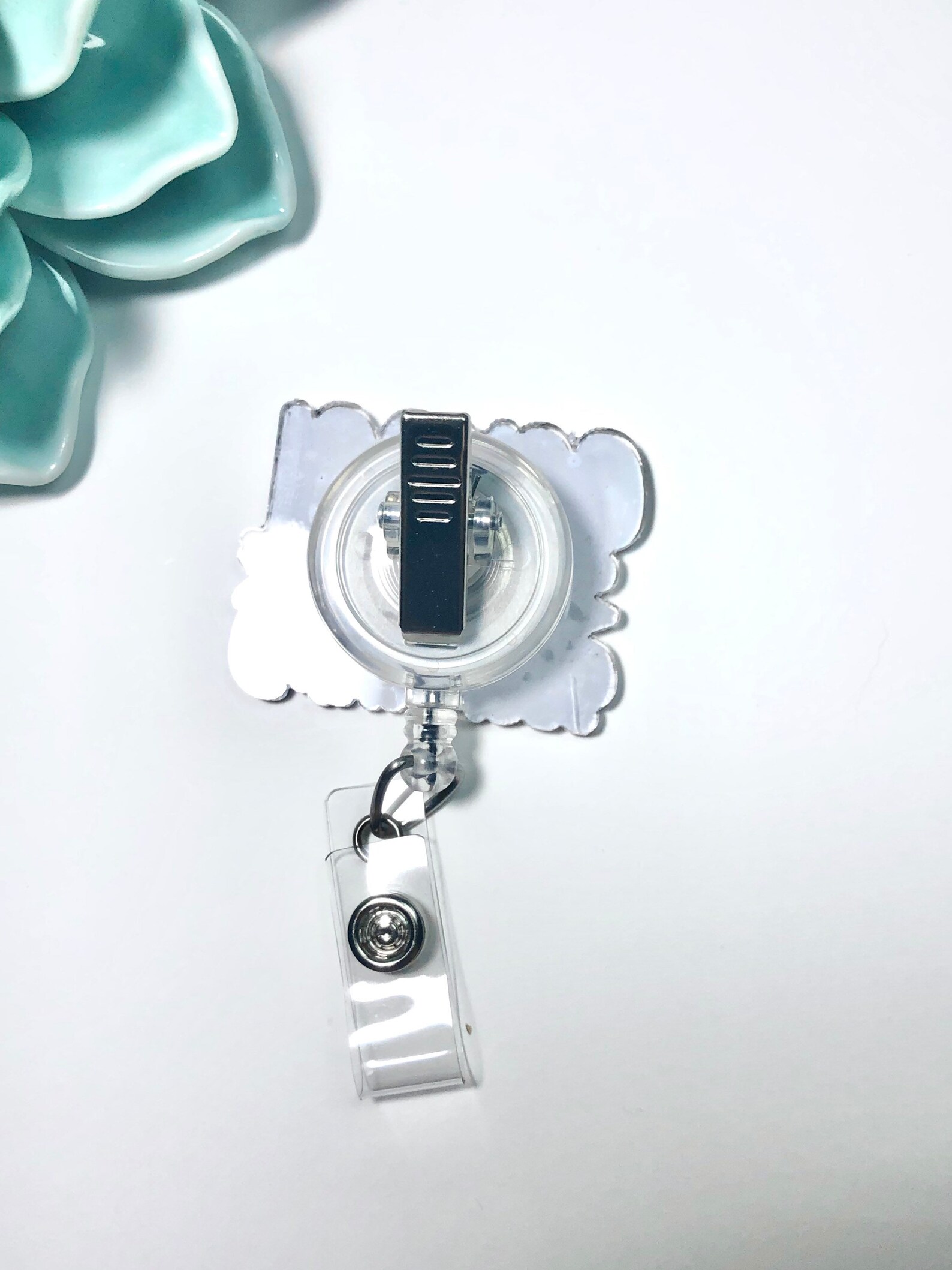 School Secretary Badge Reel School Office Staff Glitter - Etsy