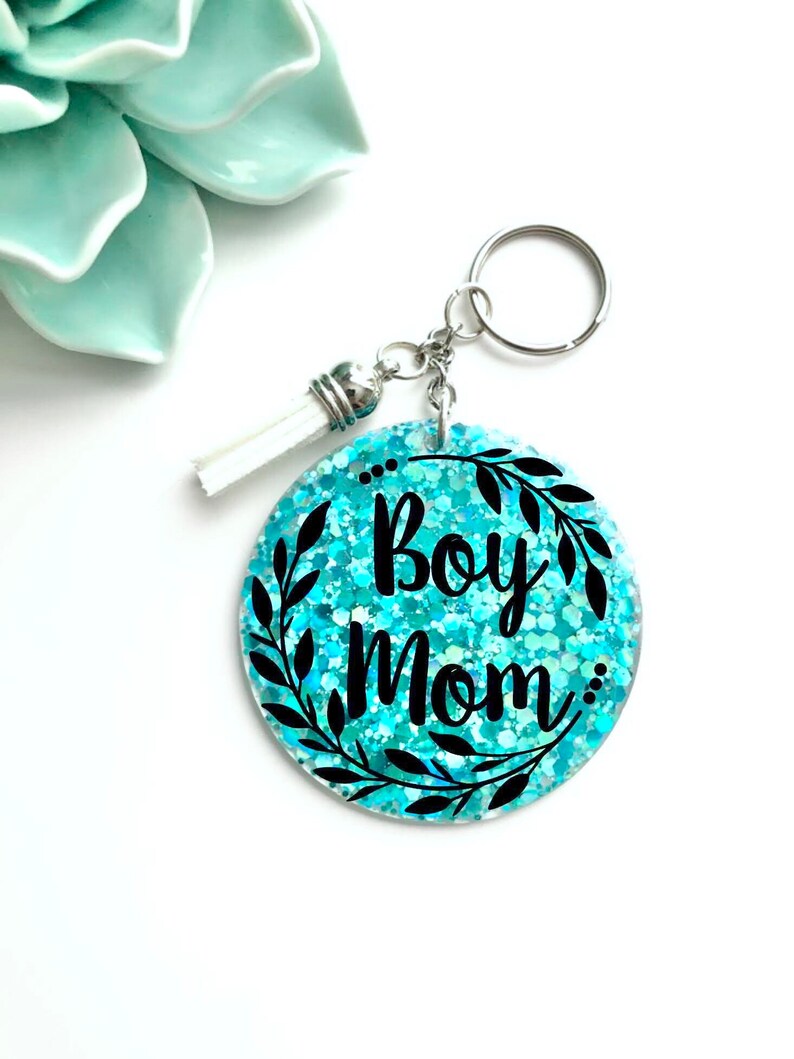 Boy Mom Keychain Mom of Boys Keychain Tassel Keychain | Etsy