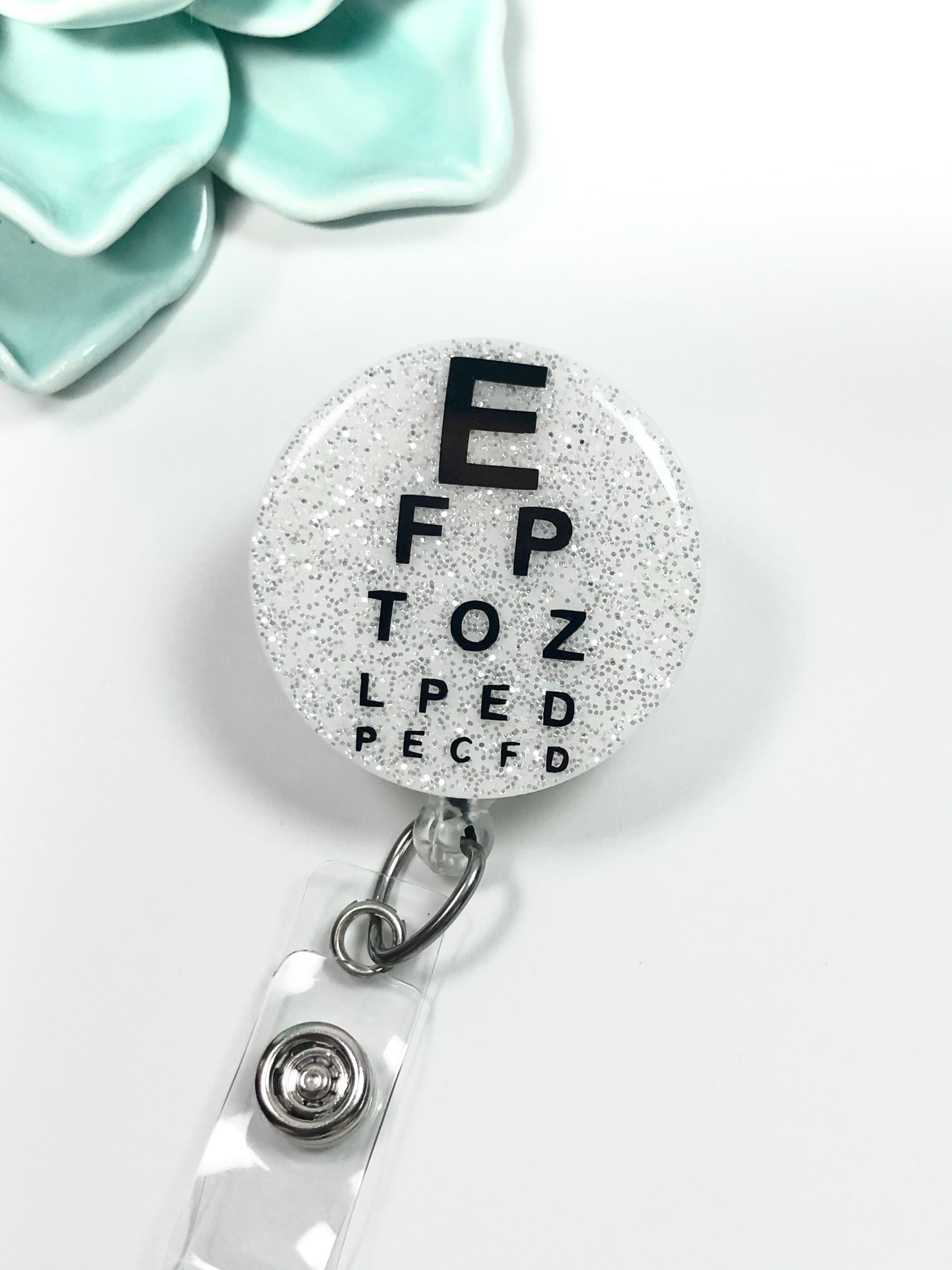 Eye Chart Badge Reel Optometrist Badge Reel Optometry ID - Etsy