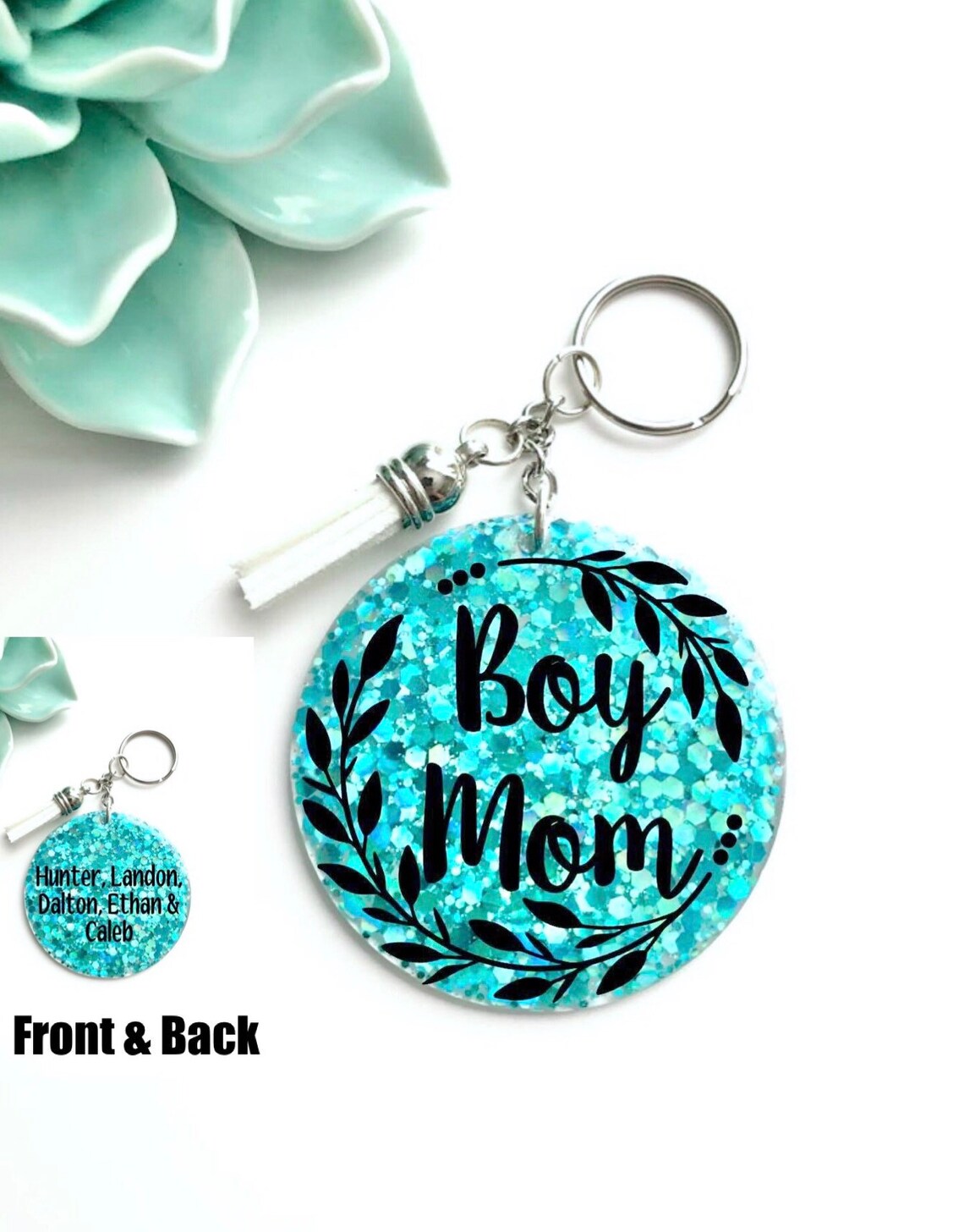 Boy Mom Keychain Mom of Boys Keychain Tassel Keychain | Etsy