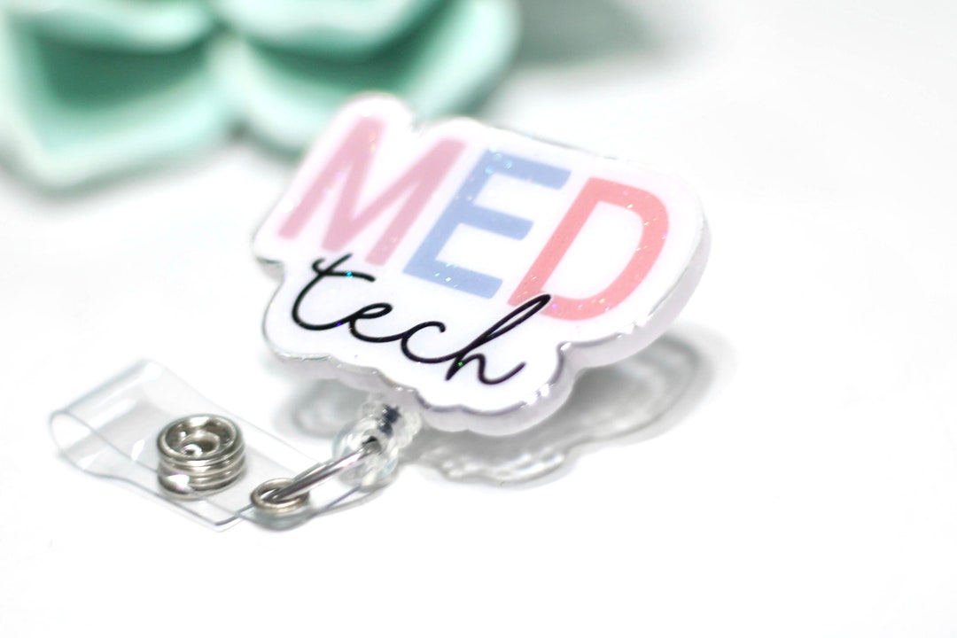 Glitter Med Tech Badge Reel: Acrylic Medical Key Card Holder - Etsy