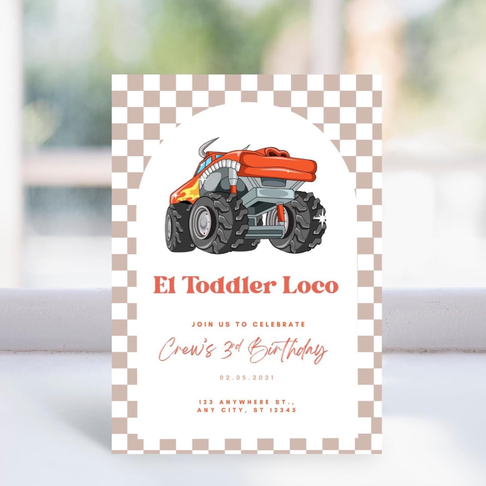 El Toddler Loco Birthday Invite, Monster Jam Party, Monster Truck ...