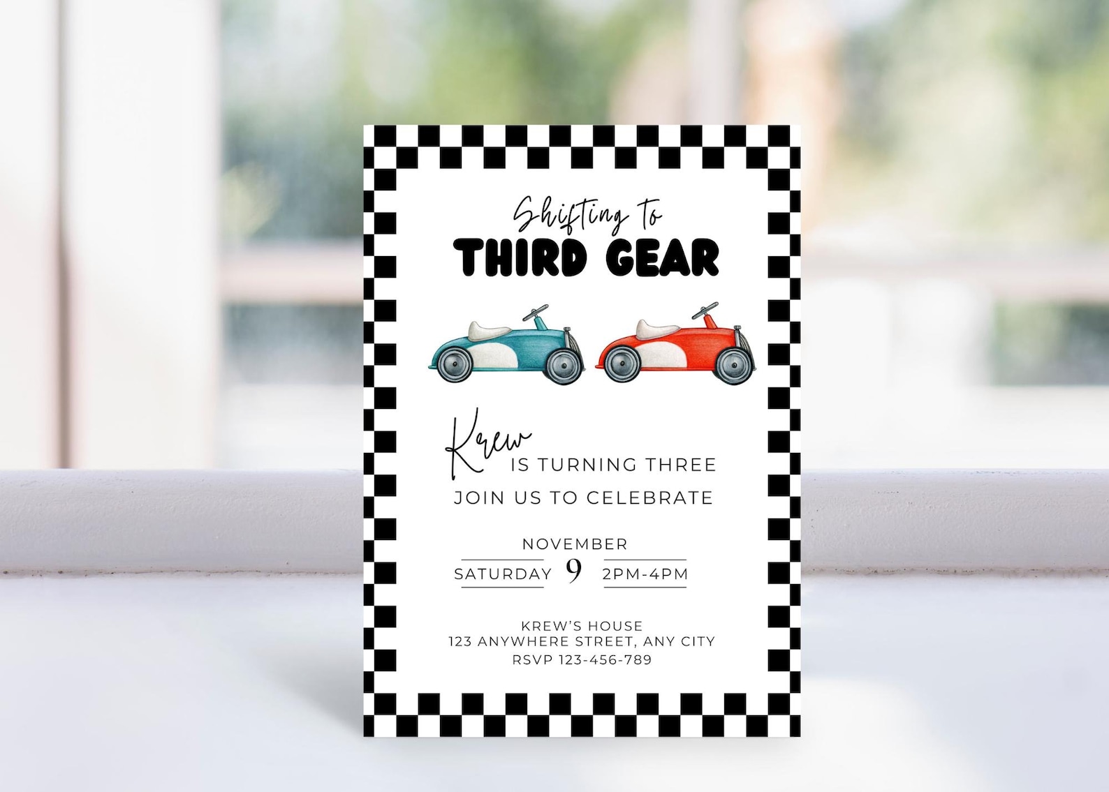 Shifting Into 3rd Birthday, Third Birthday Party, Racing Party, Racecar ...