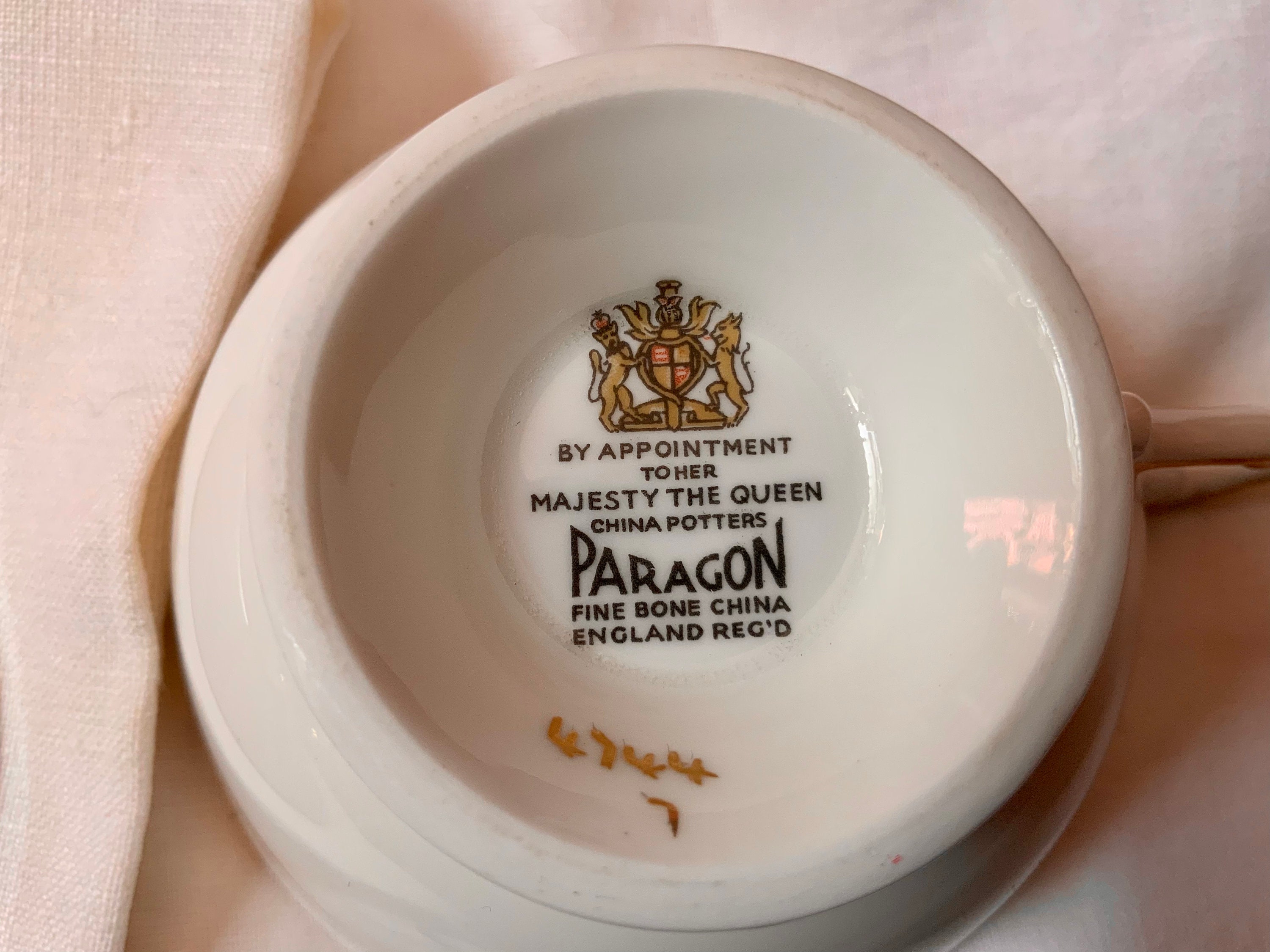 Paragon Bone China Queen Anne Footed Cup and Saucer - Etsy