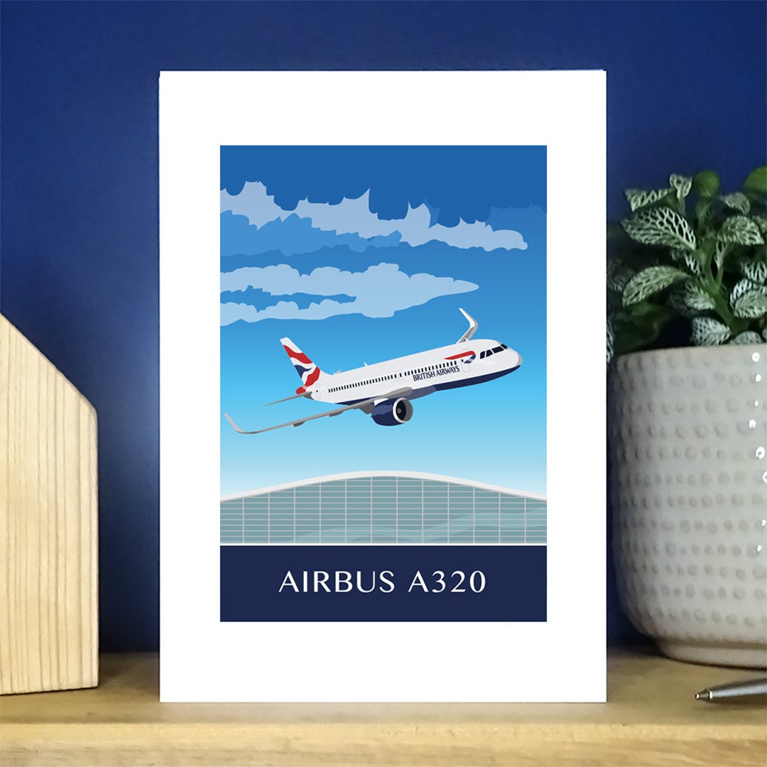 Airbus A320 Greetings Card. Over 500 to Choose From. - Etsy
