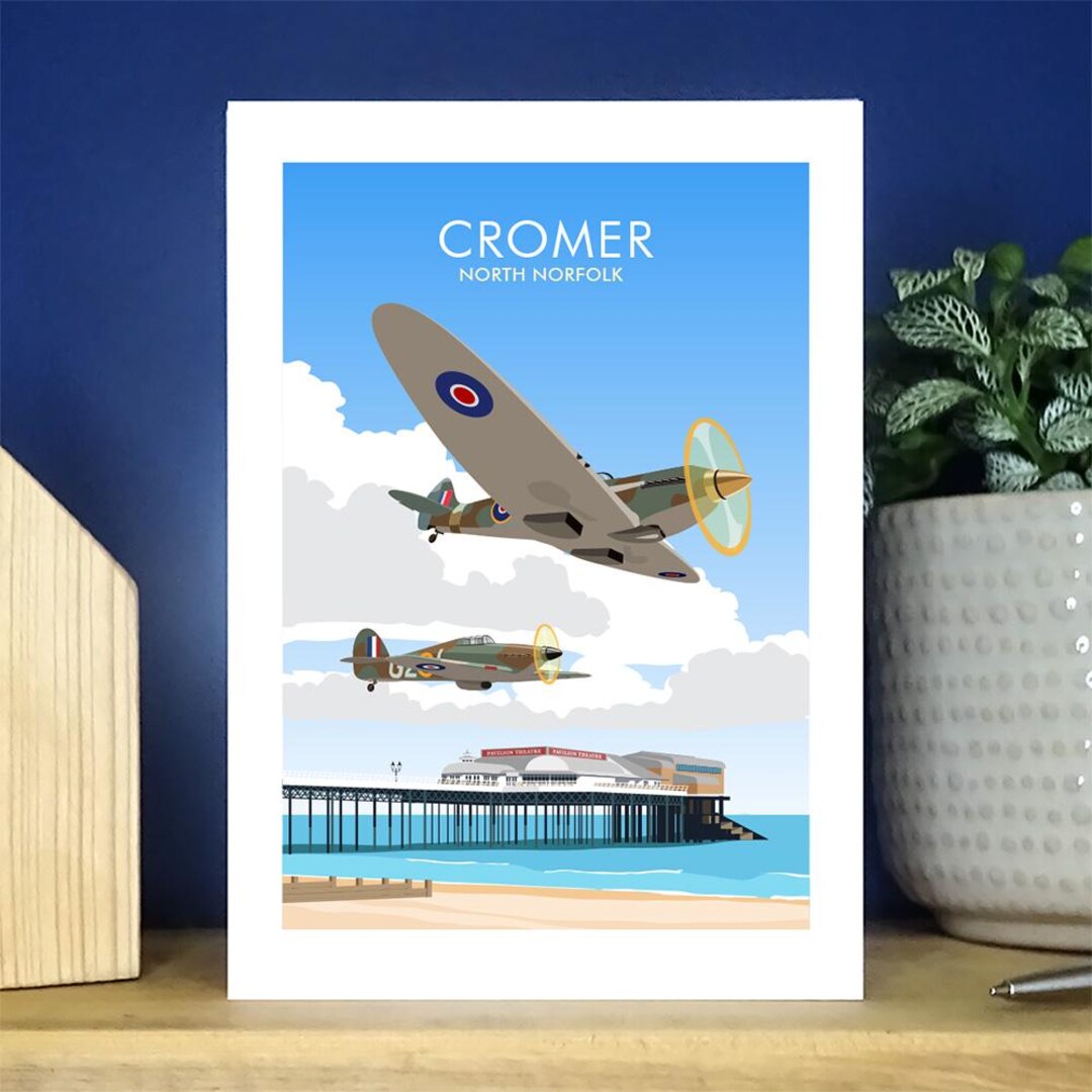 Spitfire, Hurricane, Cromer Greetings Card, Pier Portrait Greetings ...