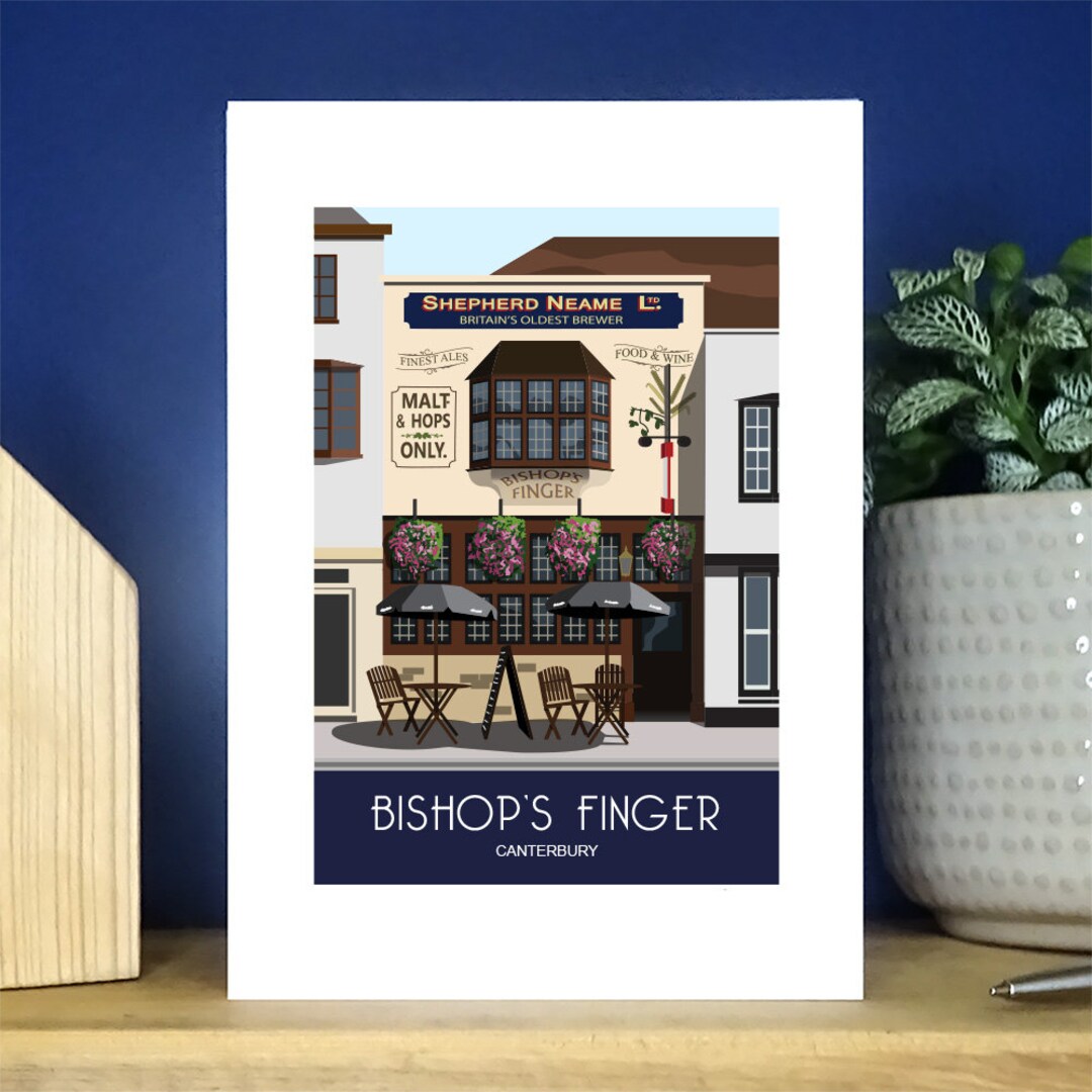 Bishop's Finger, Canterbury, Kent. Greetings Card by White One Sugar ...