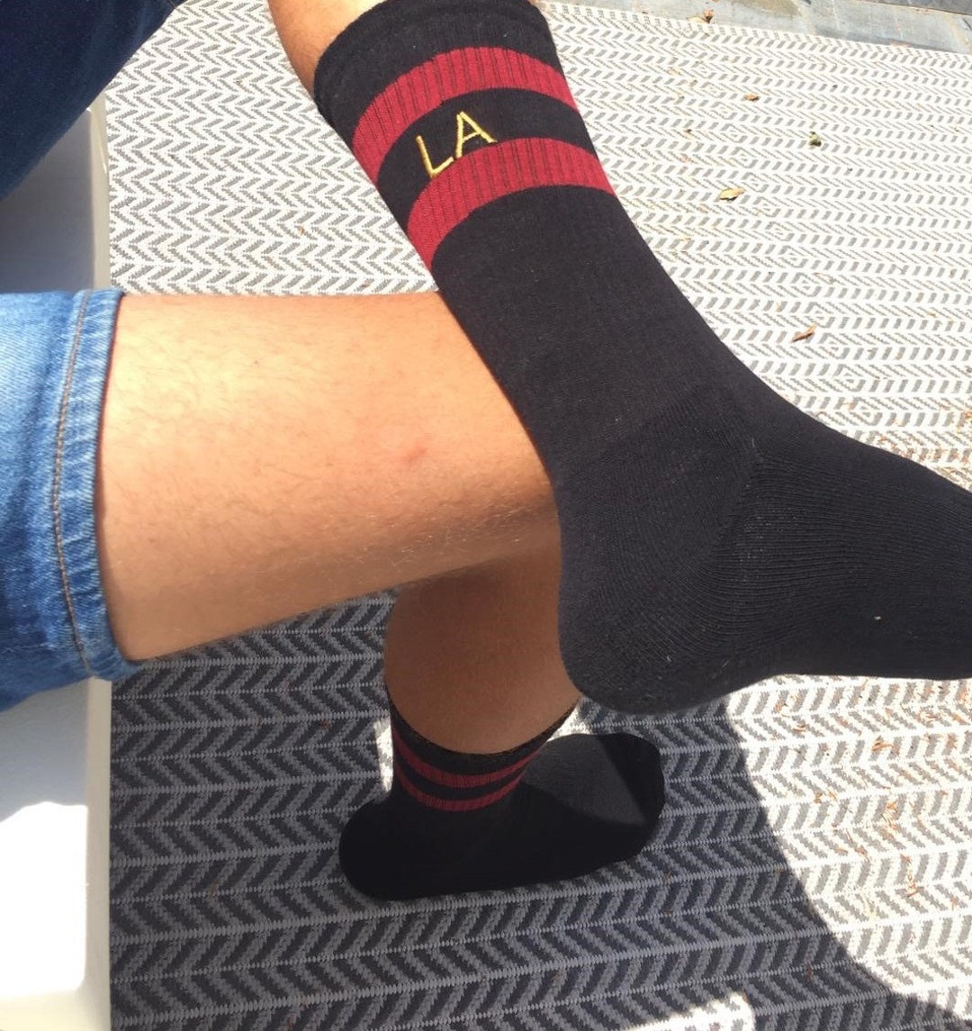 Men's Bespoke Embroidered Sports Tube Socks Personalised as Required ...