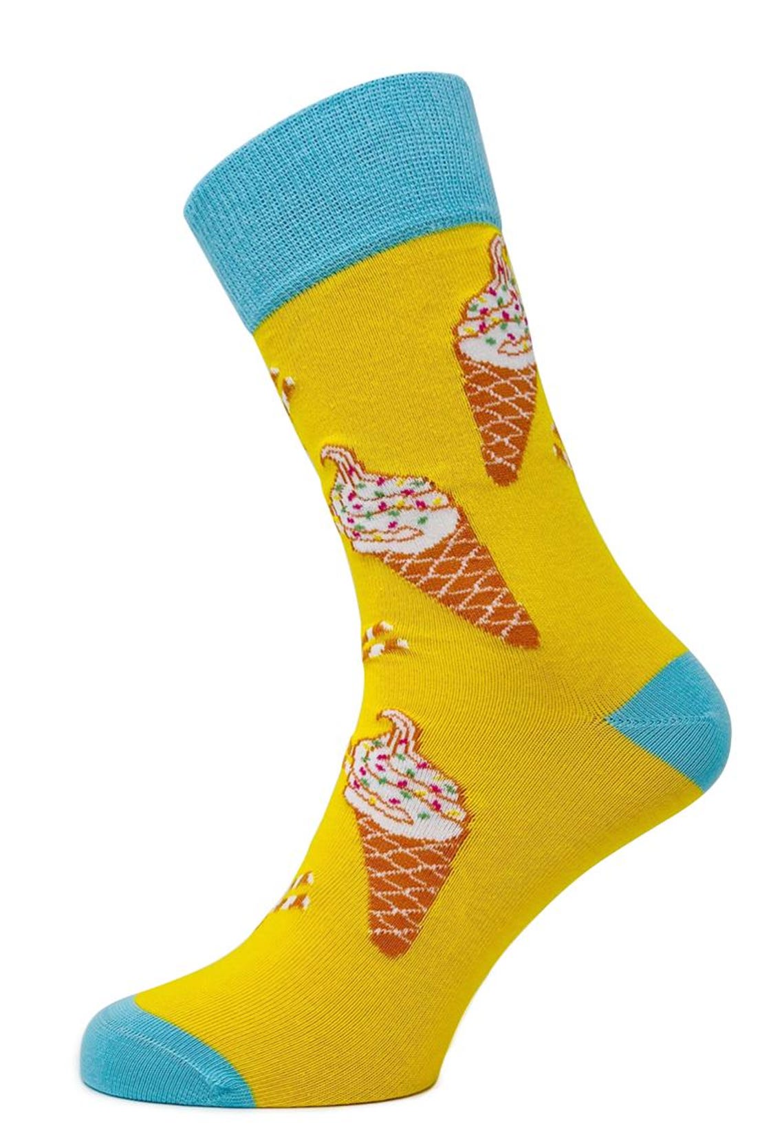 Men's or Ladies, Cotton Rich 'ice Cream Cone ' Socks in 2 Sizes ...
