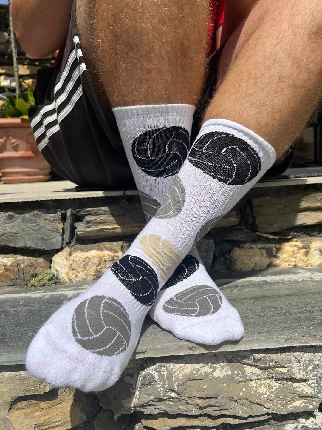 Men's 'football' Crew Upcycled Cotton Sports Socks. Football Fan ...