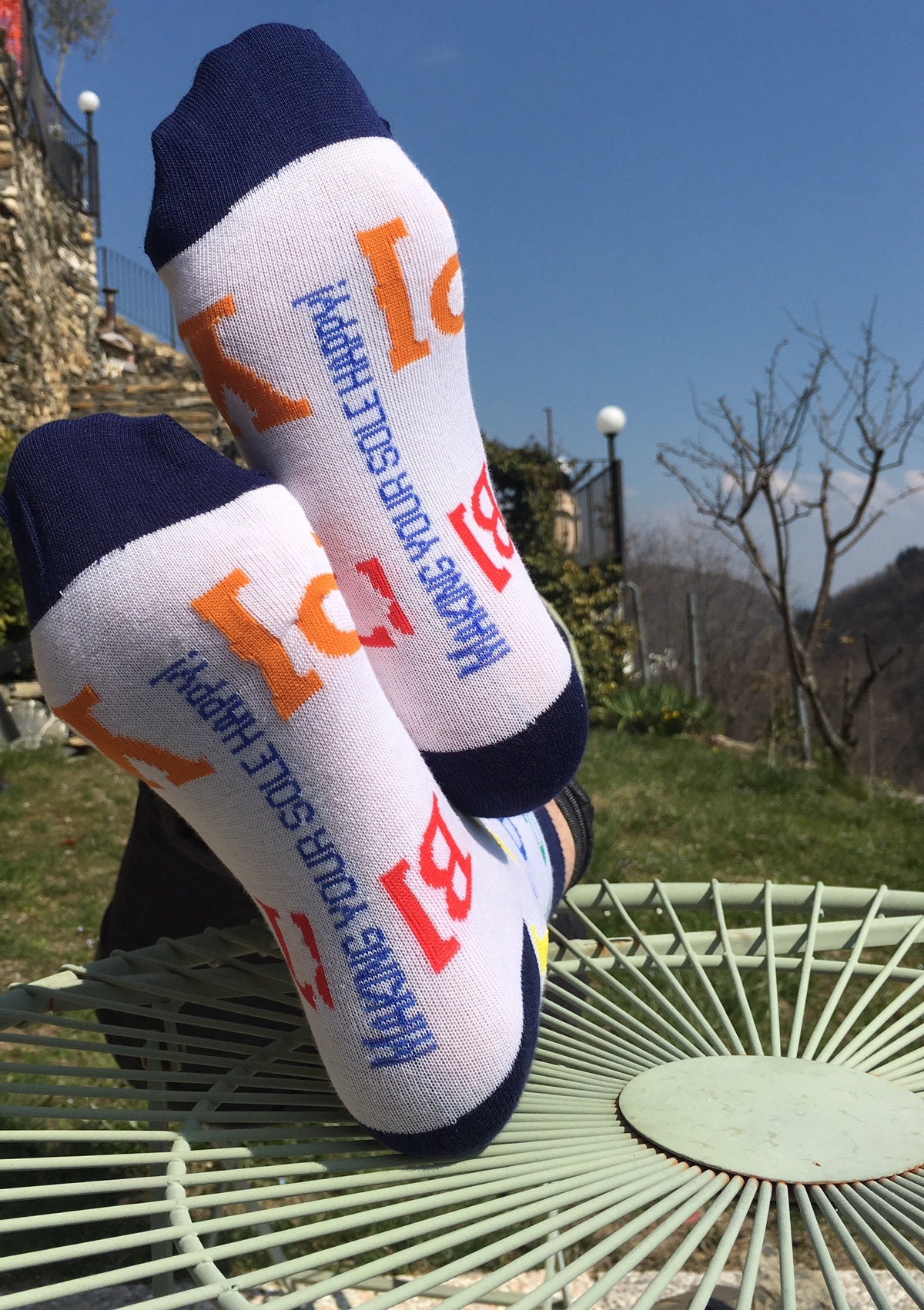 Men's or Ladies, Cotton Rich 'happy Birthday' Socks in 2 Sizes. Novelty ...
